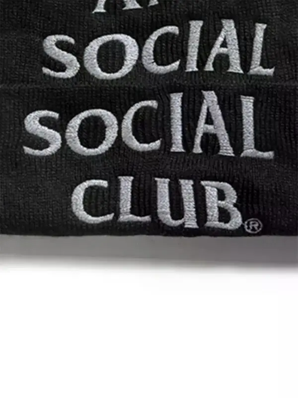 ANTI SOCIAL SOCIAL CLUB Logo-embroidered Beanie - Black