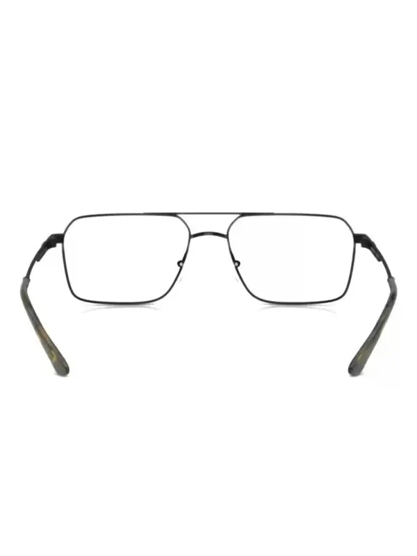 Emporio Armani Square-frame Double-bridge Eyeglasses - Black