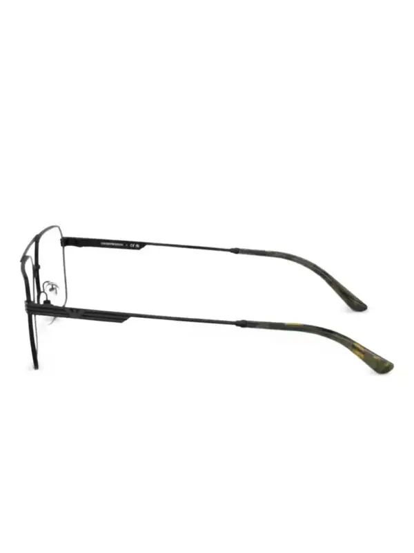 Emporio Armani Square-frame Double-bridge Eyeglasses - Black