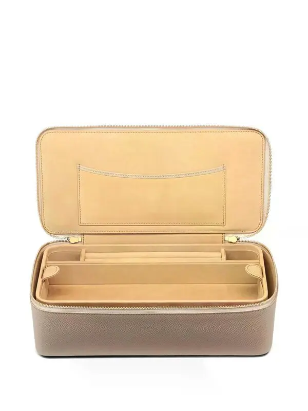 Smythson Panama Zip Jewellery Case - Neutrals