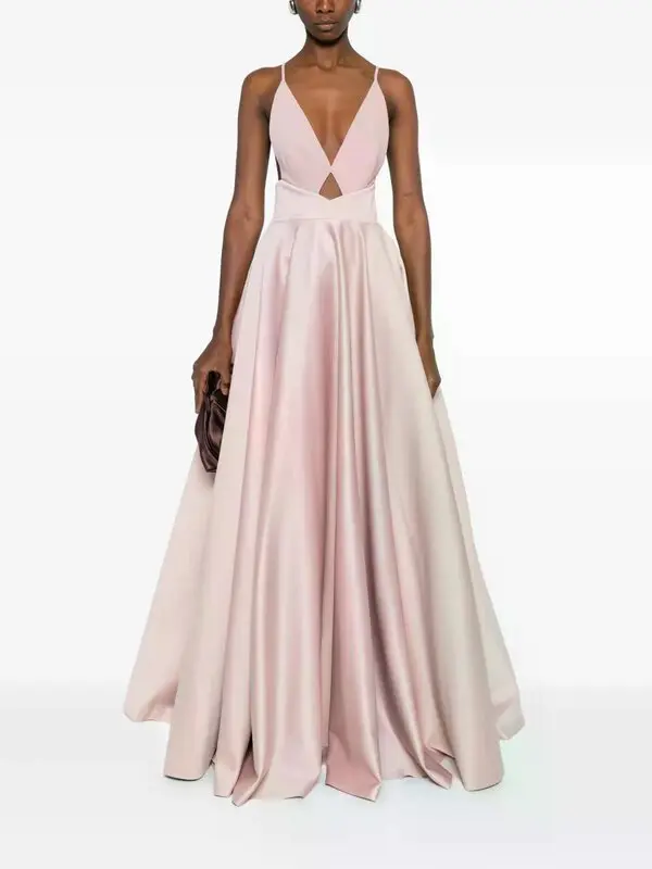 Solace London Avallon Maxi Dress With Strap Detail - Pink