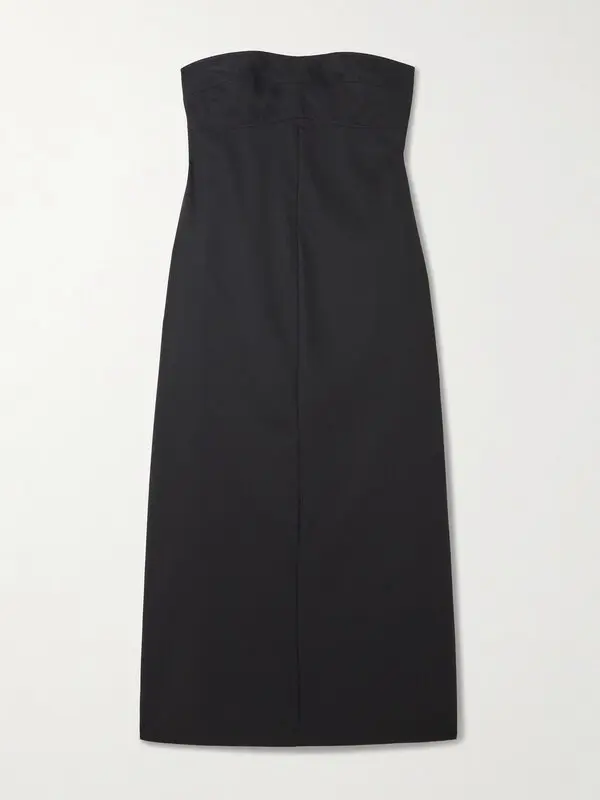 ST. AGNI Strapless Wool Maxi Dress