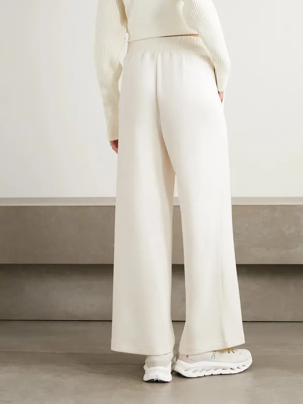 Varley The Extra Wide Leg Pleated Doublesoft® Wide-leg Pants - Neutrals