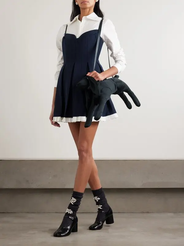 SHUSHU/TONG Layered Pleated Twill Dress