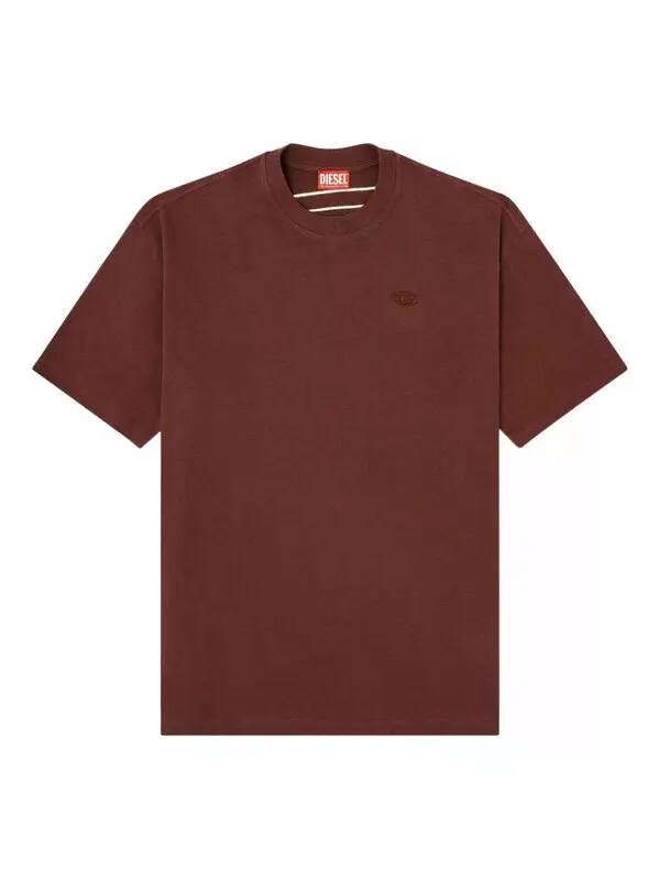 DIESEL® T-boggy-megoval-d Embroidered Logo T-shirt - Brown