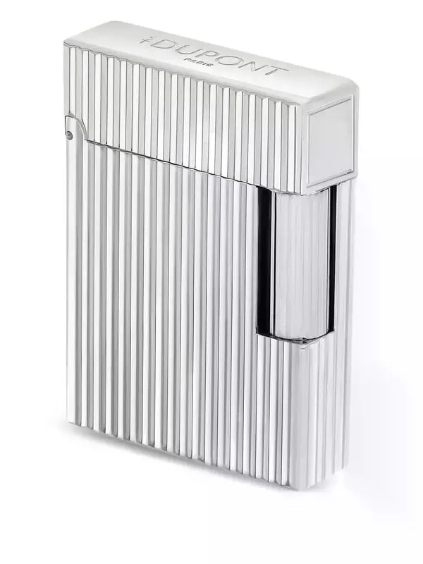 S.t. Dupont Ribbed Lighter - Silver