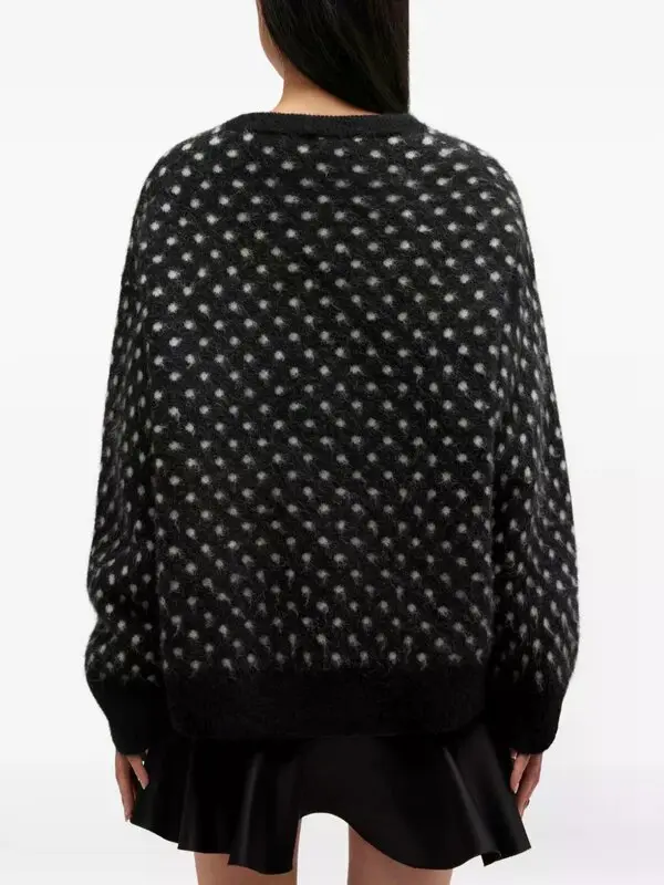 GANNI Polka-dot Logo Sweater