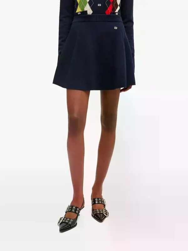 GANNI Logo Mini Skirt