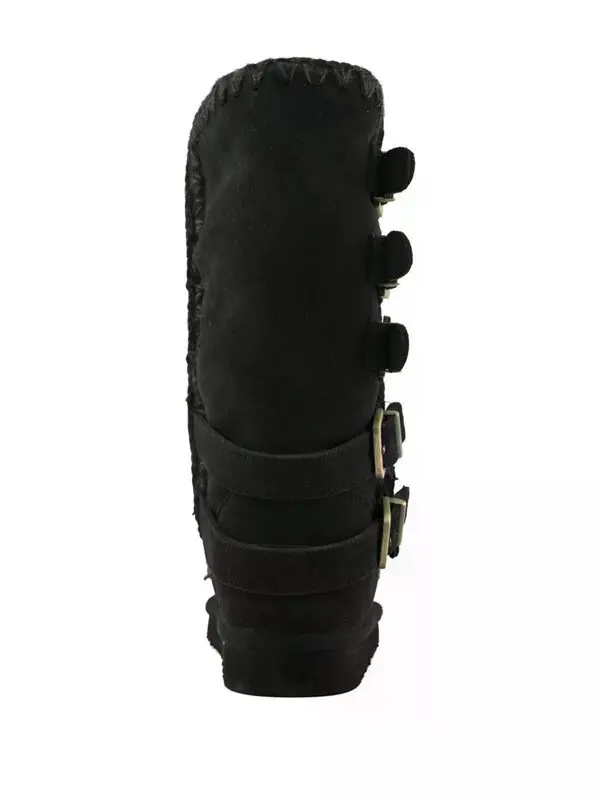 Mou 40mm Buckle Strap Boots - Black