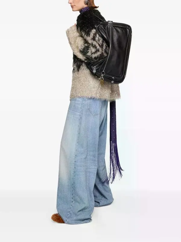 Acne Studios Geometric Pattern Metallic Fibre Sweater
