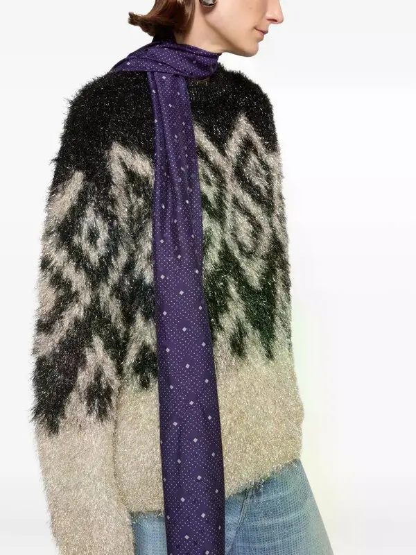 Acne Studios Geometric Pattern Metallic Fibre Sweater