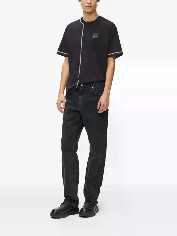 Karl Lagerfeld Straight Leg Cotton Jeans - Grey
