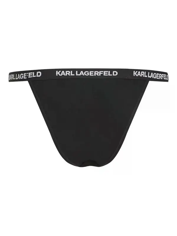 Karl Lagerfeld Logo-waistband Briefs - Black