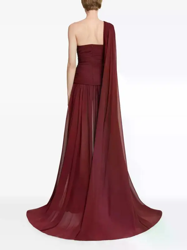Elie Saab One-shoulder Draped Maxi Dress