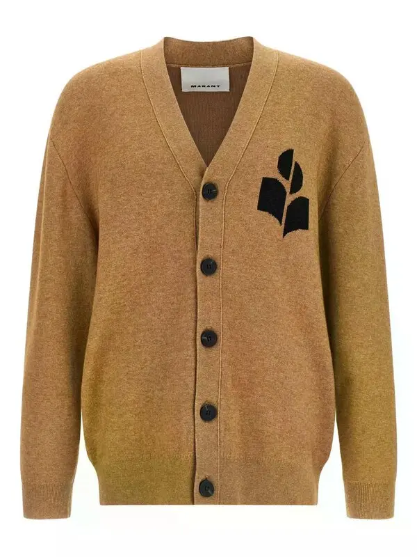 MARANT Curtis Logo Detail Cardigan - Neutrals