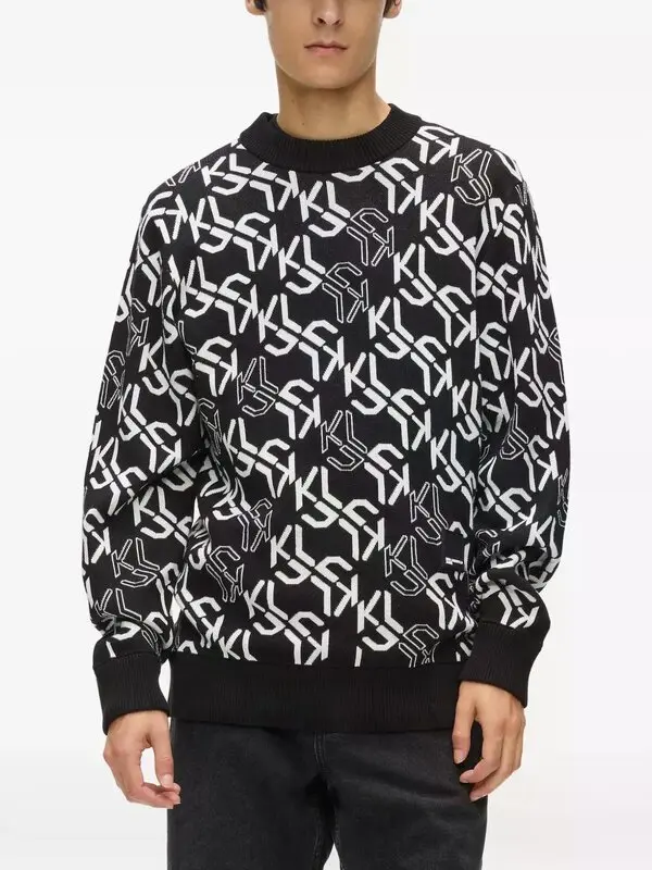 Karl Lagerfeld Monogram Pattern Sweater