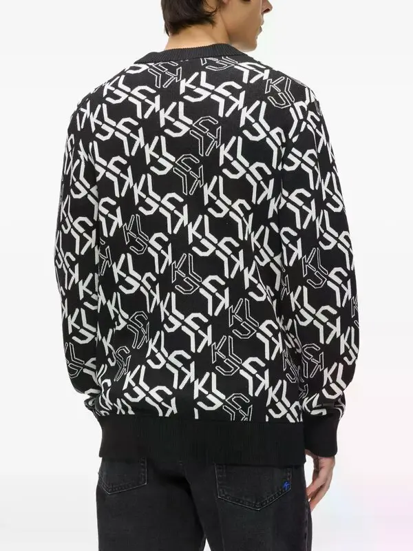 Karl Lagerfeld Monogram Pattern Sweater