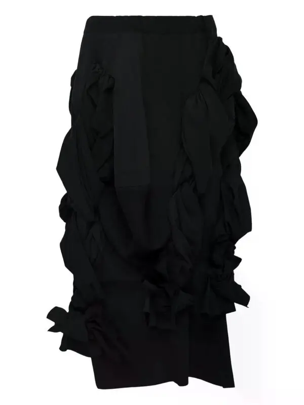 Comme Des Garçons Braided Detail Midi Skirt - Black