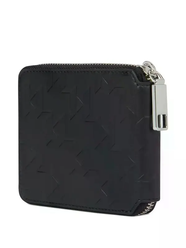 Karl Lagerfeld Monogram-pattern Zipped Wallet - Black
