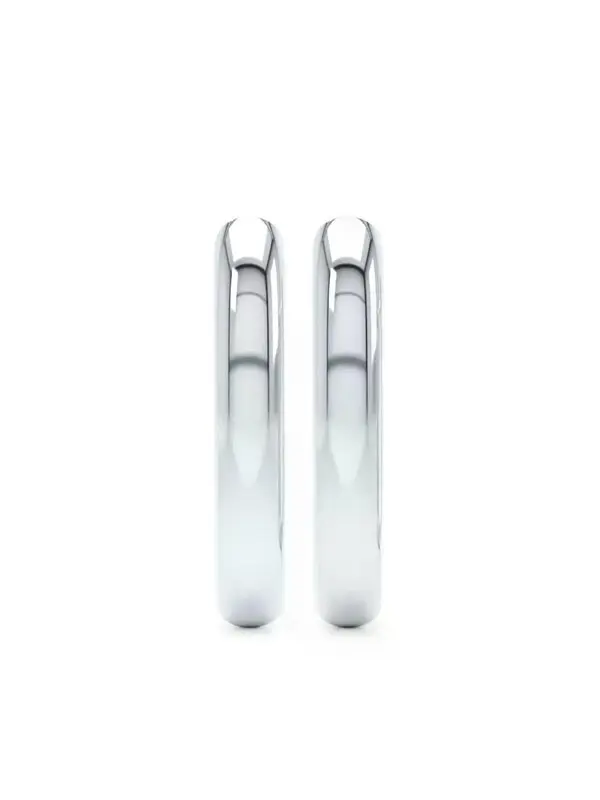 LOEV 14kt Recycled White Gold Allday Huggie Hoop Earrings - Silver