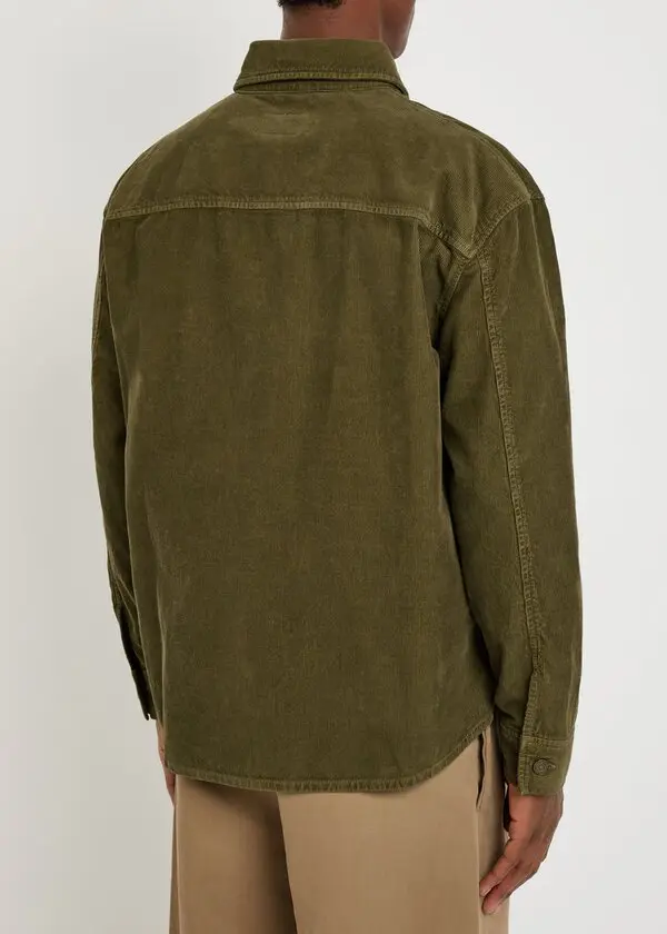 Saint Laurent Corduroy Overshirt - Khaki