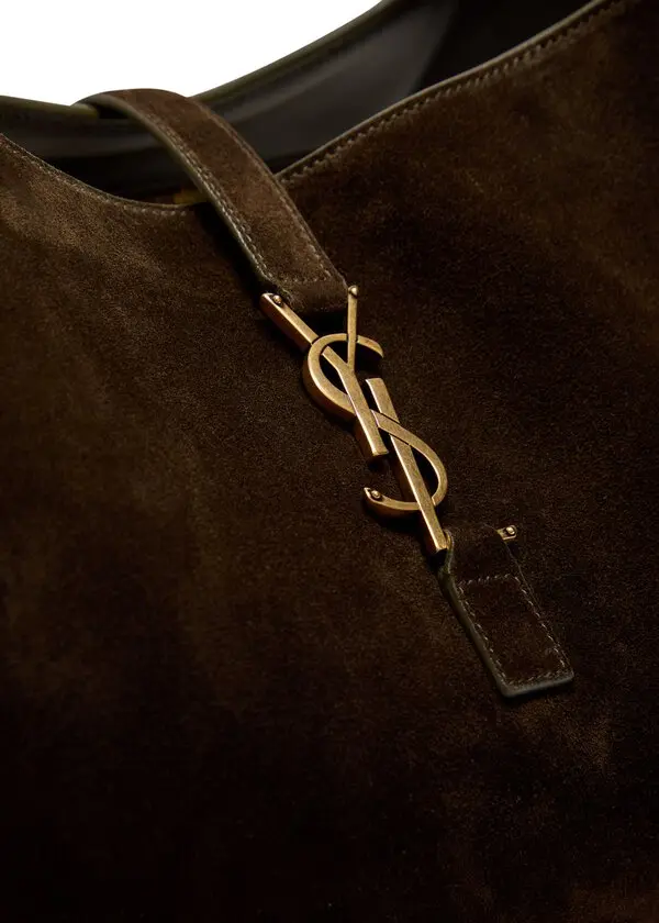 Saint Laurent Le 5 À 7 Large Suede Shopper Tote Bag - Brown