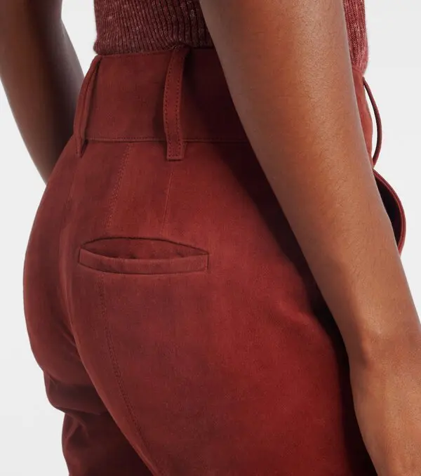Gabriela Hearst Suede Flared Trousers