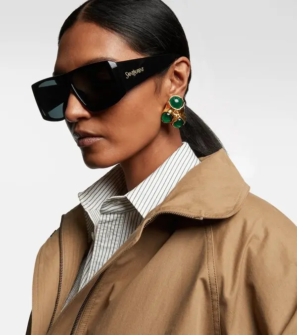 Saint Laurent Flat-top Sunglasses - Black