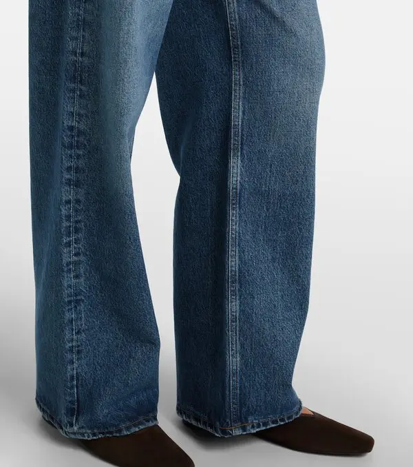 AGOLDE Low Slung Baggy Mid-rise Wide-leg Jeans - Blue
