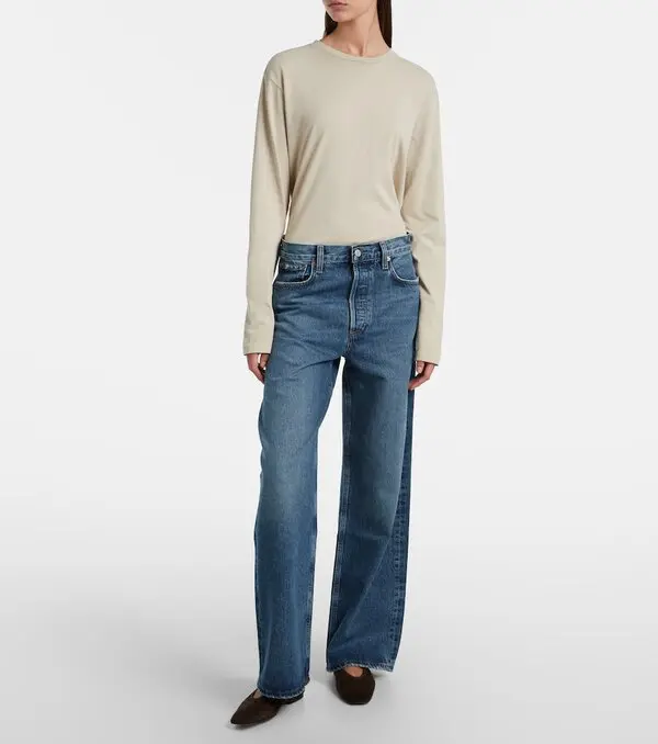 AGOLDE Low Slung Baggy Mid-rise Wide-leg Jeans - Blue