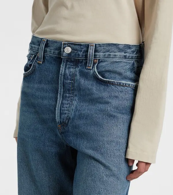 AGOLDE Low Slung Baggy Mid-rise Wide-leg Jeans - Blue