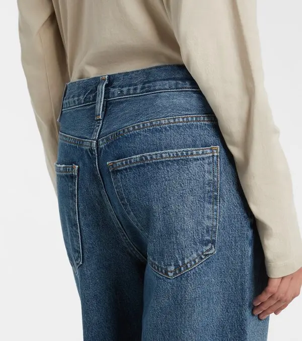 AGOLDE Low Slung Baggy Mid-rise Wide-leg Jeans - Blue