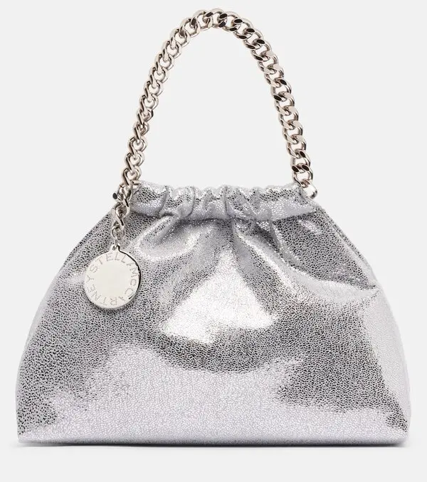 Stella McCartney Falabella Small Metallic Top-handle Bag - Silver