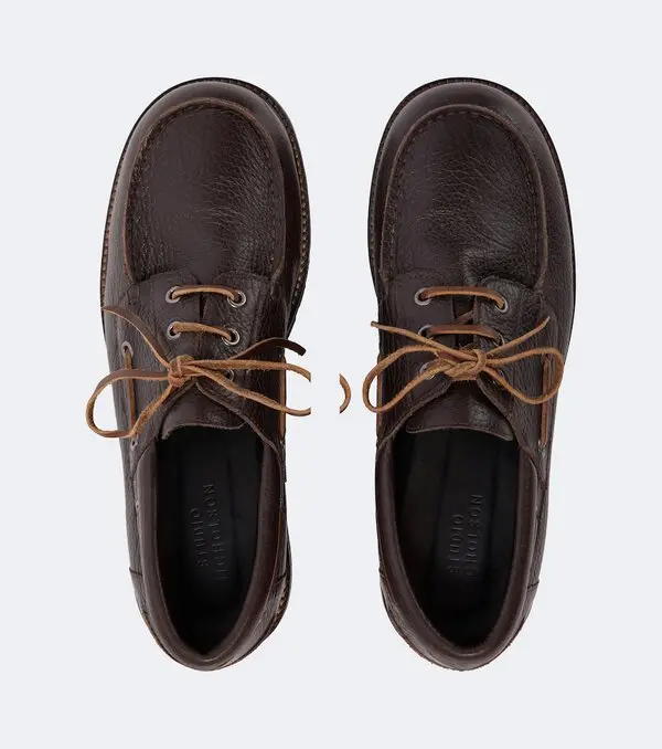 Studio Nicholson Guston Leather Boat Shoes