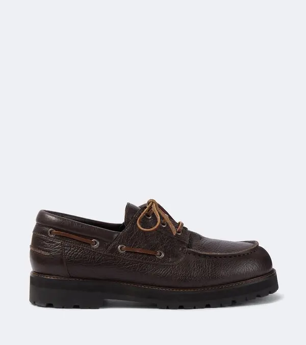 Studio Nicholson Guston Leather Boat Shoes