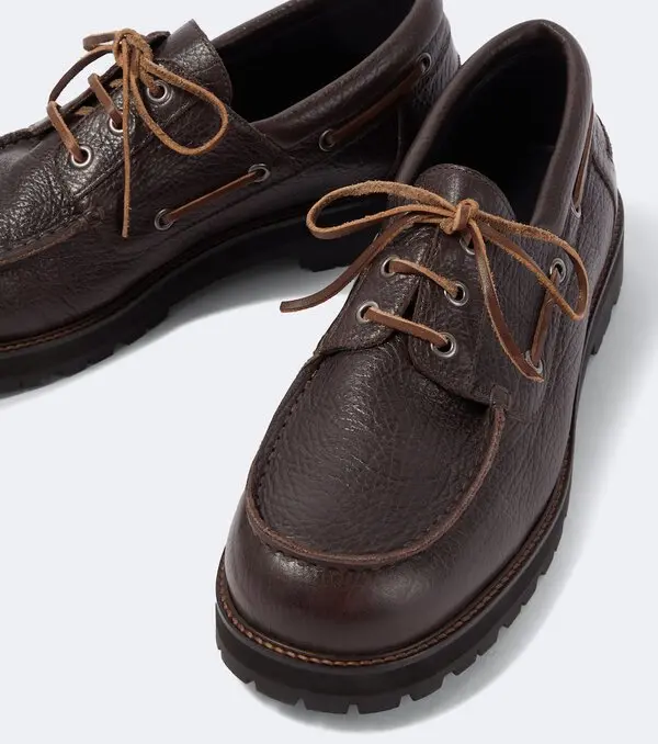 Studio Nicholson Guston Leather Boat Shoes