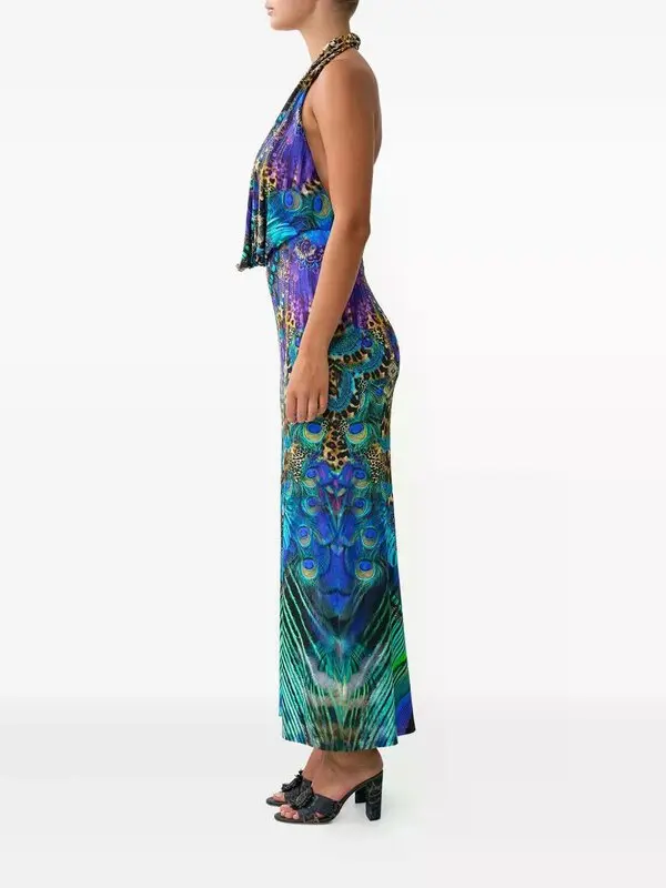 Camilla Cowl Plunge Cosmic Zoology Dress