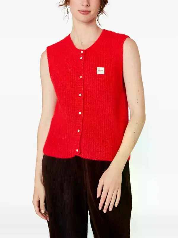 American Vintage Sleeveless Knit Cardigan