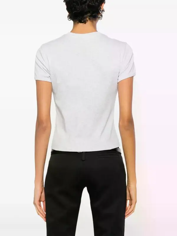 Coperni Mélange Effect T-shirt With Logo Detail - Grey