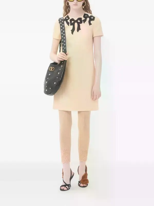 Valentino Garavani Embroidered Bow Mini Dress