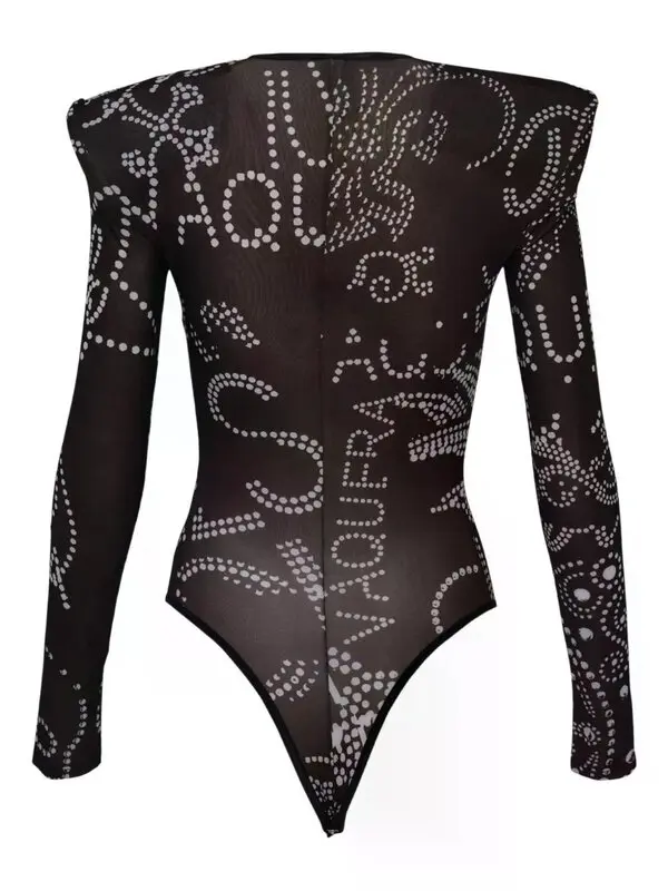 Vaquera Printed Shoulder-pad Bodysuit