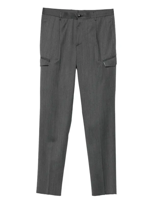 Tagliatore Flap-pocket Trousers - Grey