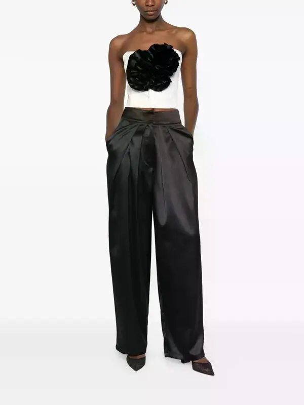 RHIZOME Taffeta Pleated Trousers