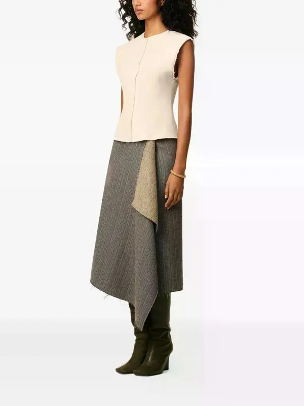 AMI Paris Sleeveless Raw-edge Top