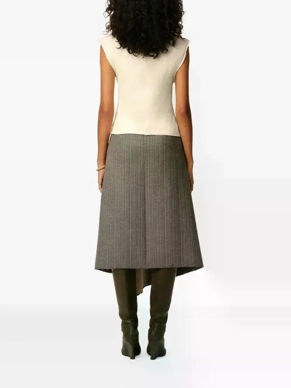AMI Paris Sleeveless Raw-edge Top