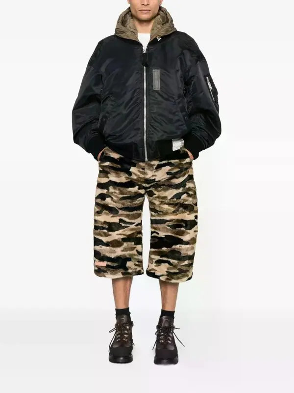 PDF Belt-loop Camouflage Shorts