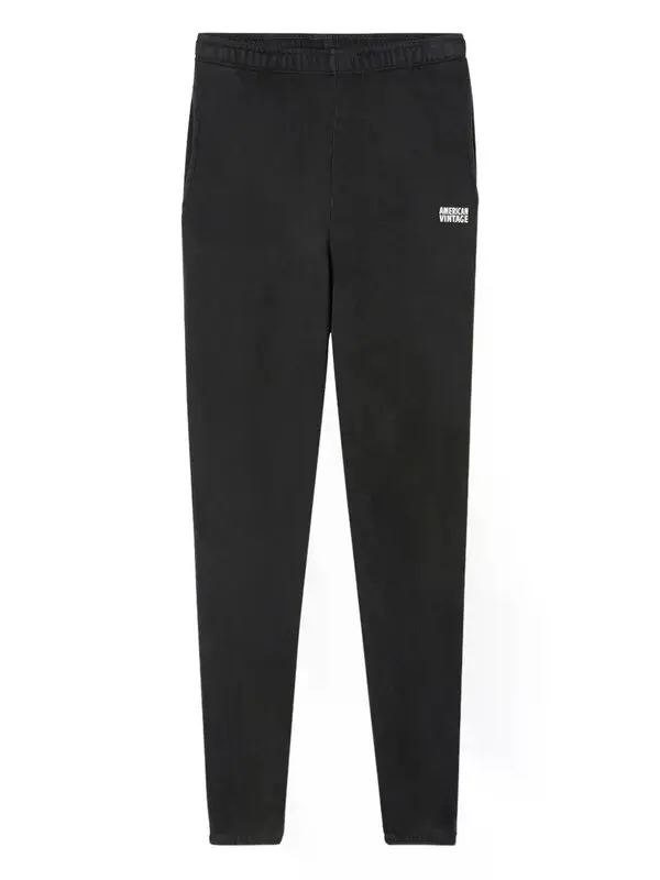 American Vintage Izubird Elasticated Track Pants - Black