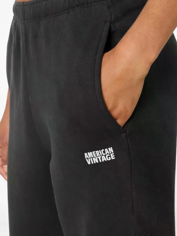American Vintage Izubird Elasticated Track Pants - Black