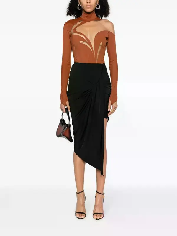 MUGLER Illusion Mesh-panelled Bodysuit