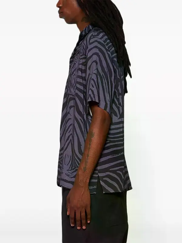 Rhude Zebra-print Short-sleeve Shirt